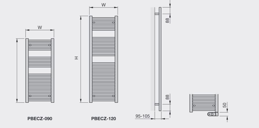 Zehnder Aura Electric электрический полотенцесушитель | Салон Тепла